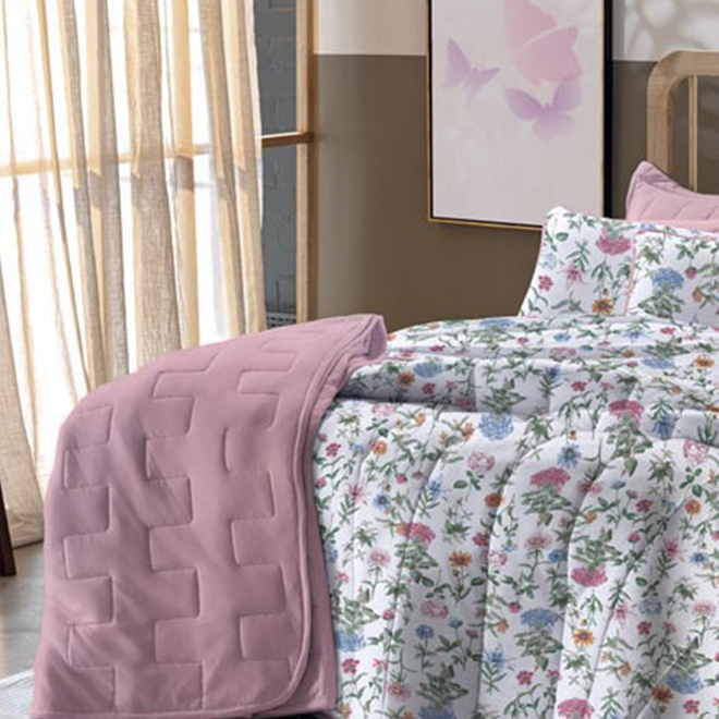 Edredom Plush Casal Dupla Face Confort Edromania - EDROMANIA em Promoção